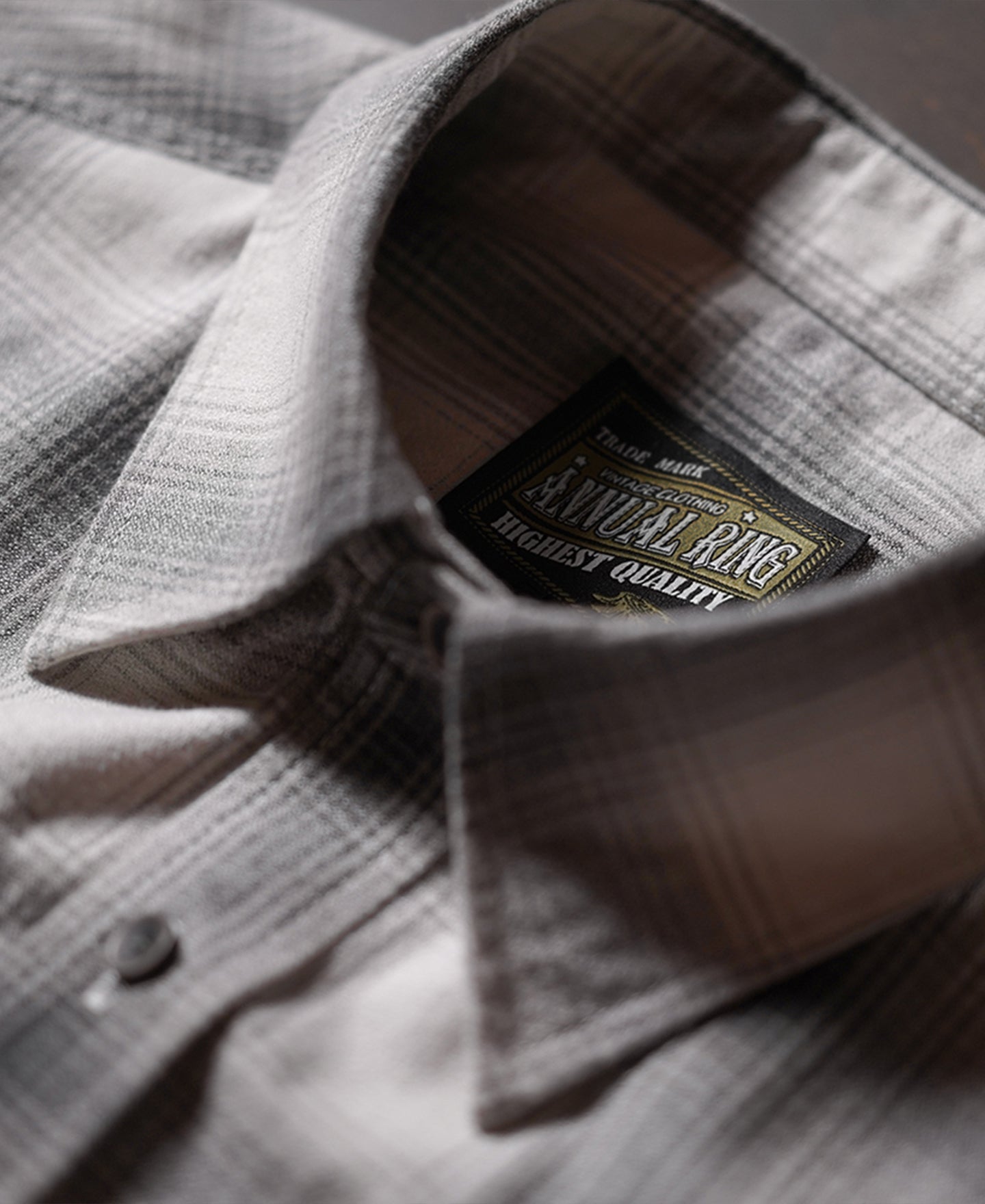 1950s Western Shadow Plaid Checkered Workshirt - Gray | Olderbest