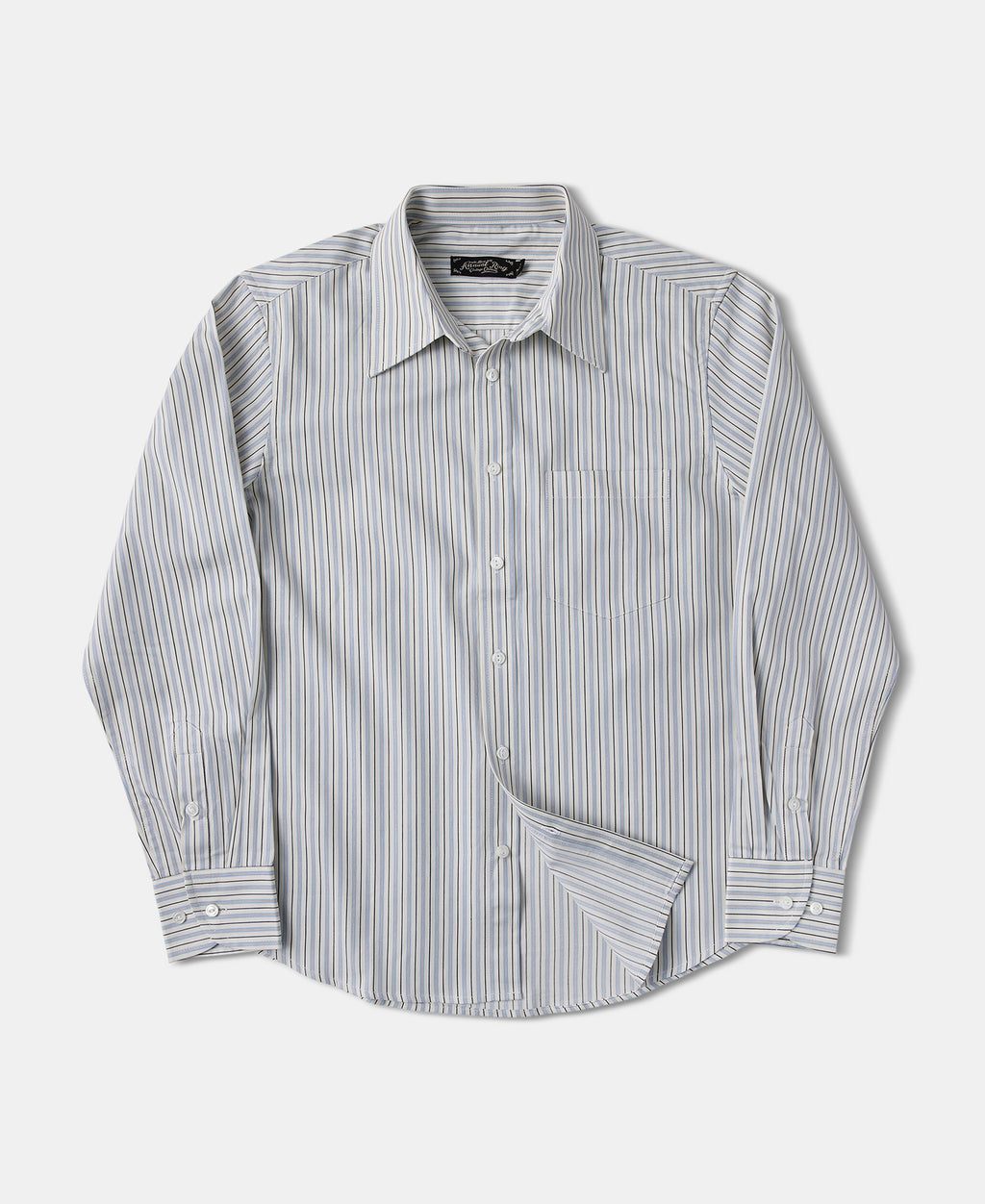 1930s 5 oz Yarn-Dyed Striped Dress Shirt | Olderbest