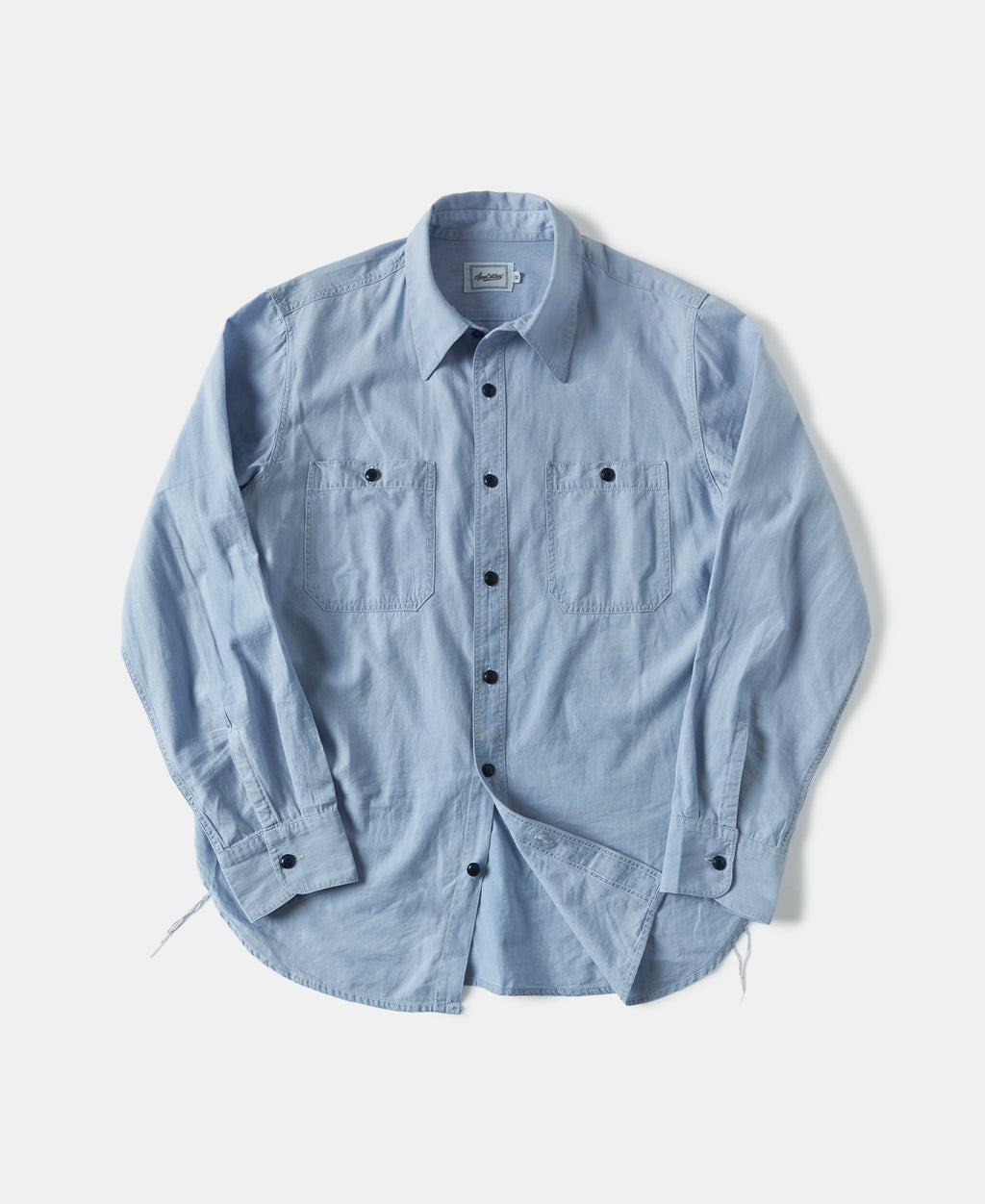 US Navy Military Washed Utility Chambray Workshirt - Washed Blue ...