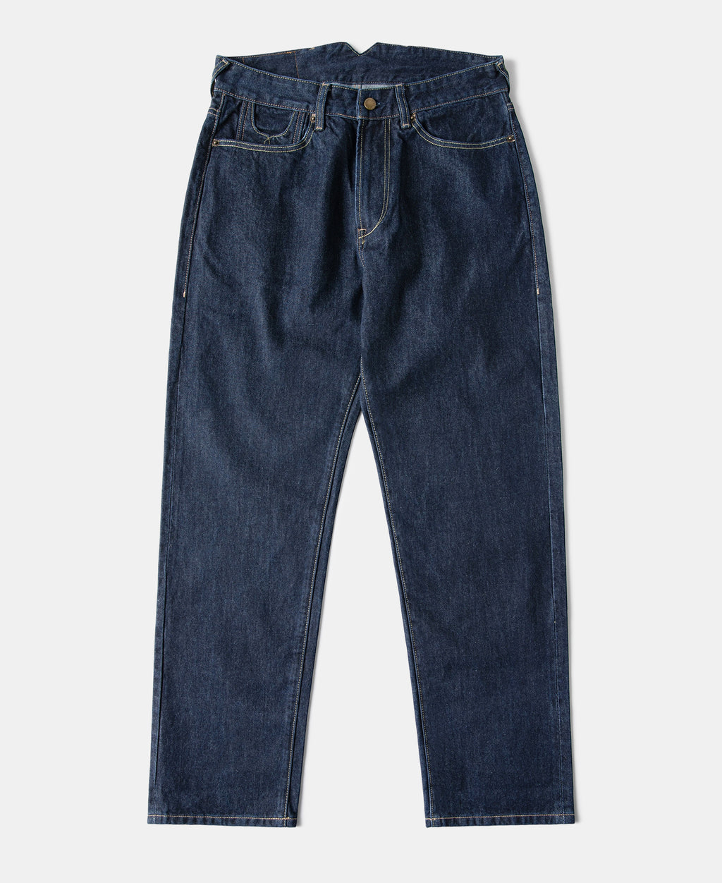 Heavyweight Clean Cut Simplified Relaxed Selvedge Denim Trousers ...