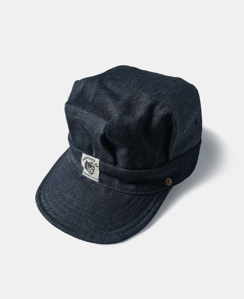 Men's Indigo Denim Railroad Engineer Cap | Olderbest