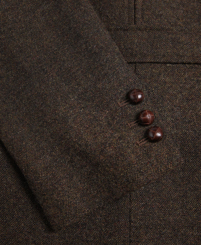 Half Norfolk Brown Tweed Jacket | 100% Wool | Olderbest