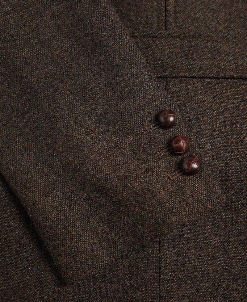 Half Norfolk Brown Tweed Jacket | 100% Wool | Olderbest