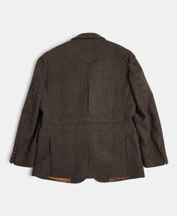 Half Norfolk Brown Tweed Jacket | 100% Wool | Olderbest