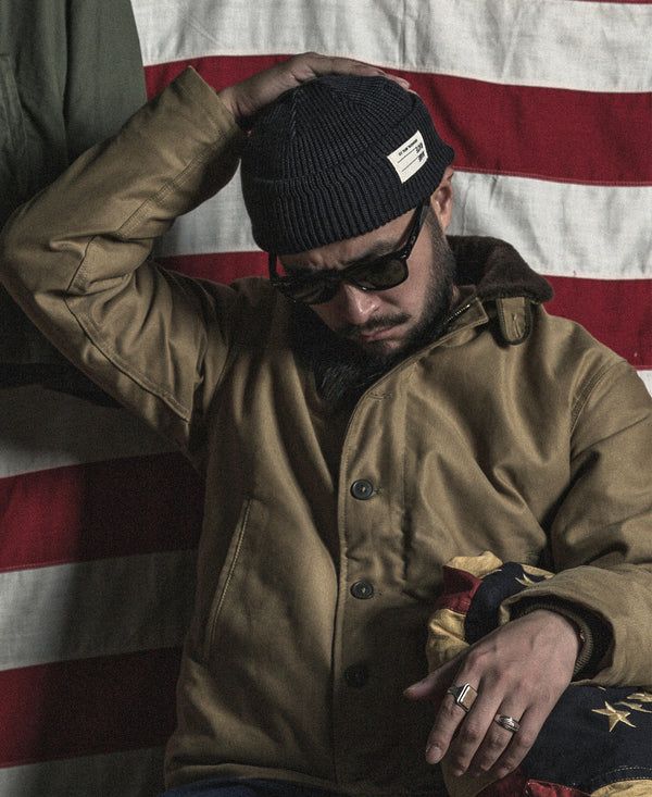 Vintage US Navy Wool Watch Cap - Black | WWII USN Sailor Hat | Olderbest